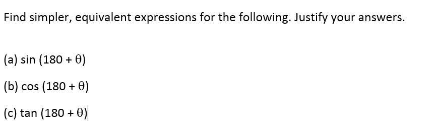 Solved Find simpler, equivalent expressions for the | Chegg.com
