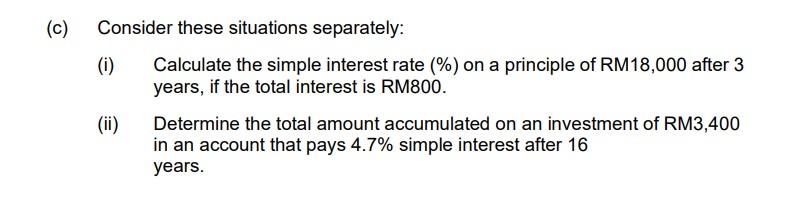 Solved (c) Consider these situations separately: (i) | Chegg.com
