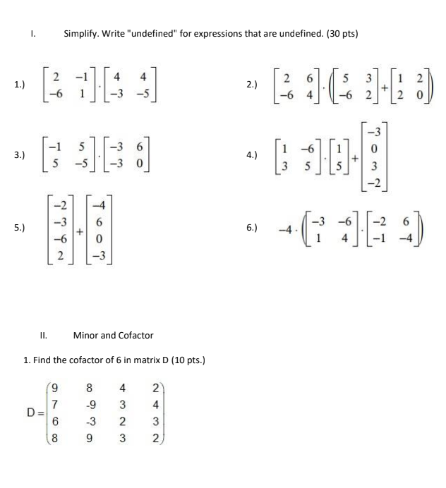 Solved I. Simplify. Write Solved I. Simplify. Write