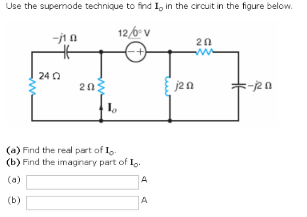 Solved Use the supernode technique to find I, in the circuit | Chegg.com