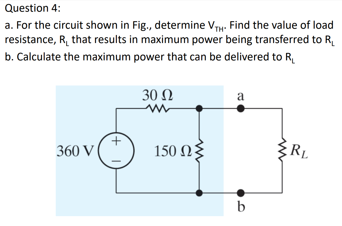 Solved Question 4: a. For the circuit shown in Fig., | Chegg.com