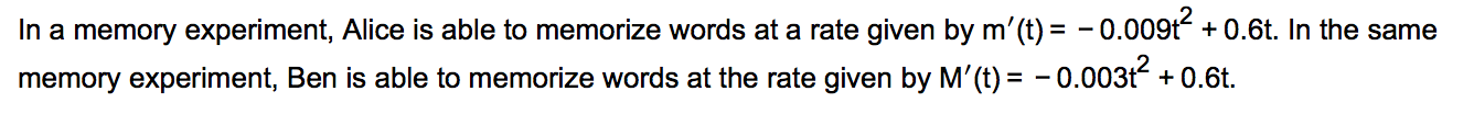 Solved + In a memory experiment, Alice is able to memorize | Chegg.com