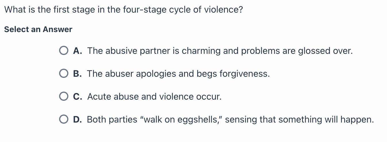 Solved What is the first stage in the four-stage cycle of | Chegg.com