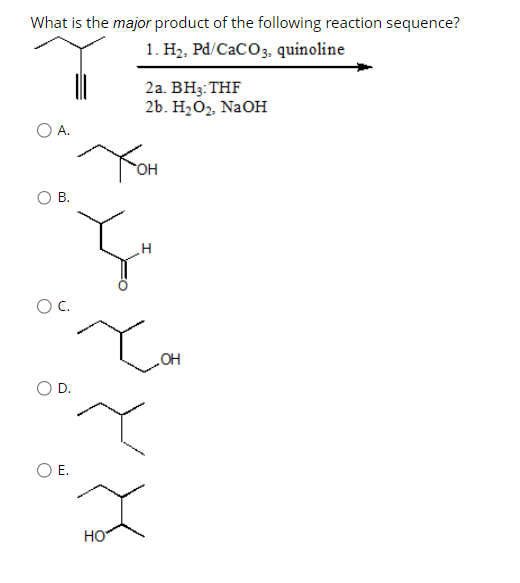 Solved What is the major product of the following reaction | Chegg.com