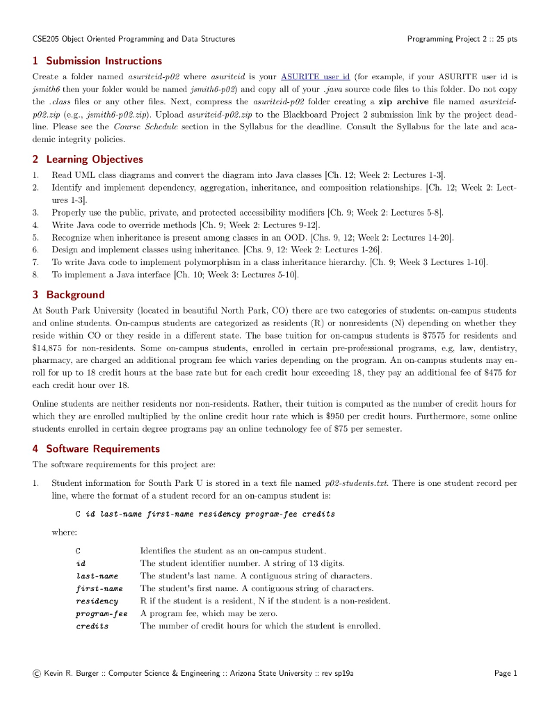 CSE205 Object Oriented Programming and Data | Chegg.com