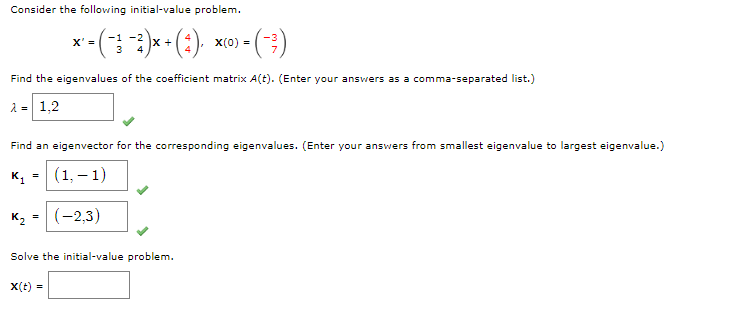 Solved Consider The Following Initial Value Problem 