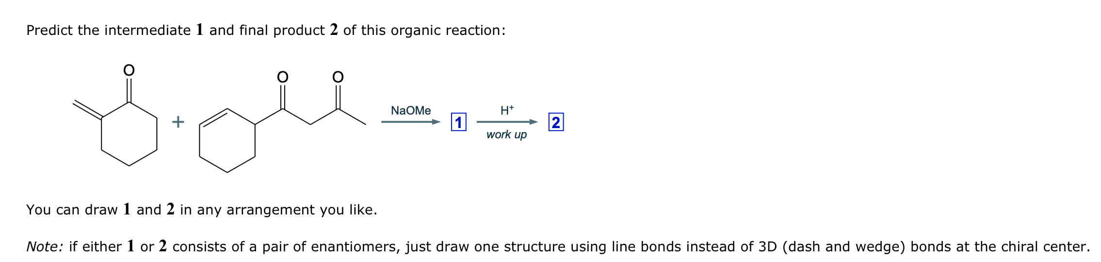 Solved Predict the intermediate 1 ﻿and final product 2 ﻿of | Chegg.com