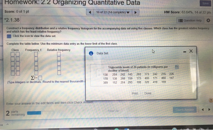 Solved Construct a frequency distribution and a relative | Chegg.com