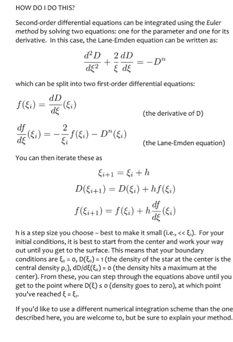 Solved ()175 Ptsl Numerically solving the Lane-Emden | Chegg.com