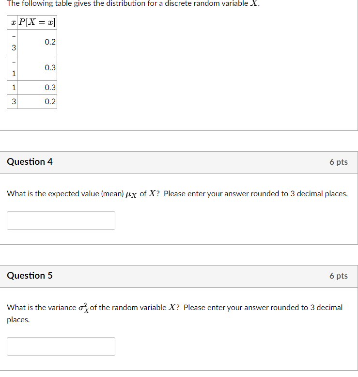 Solved What is the expected value (mean) μX of X ? Please | Chegg.com