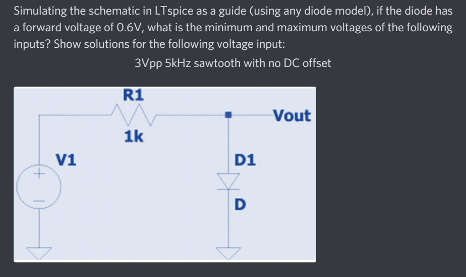 Solved Simulating the schematic in LTspice as a guide (using | Chegg.com