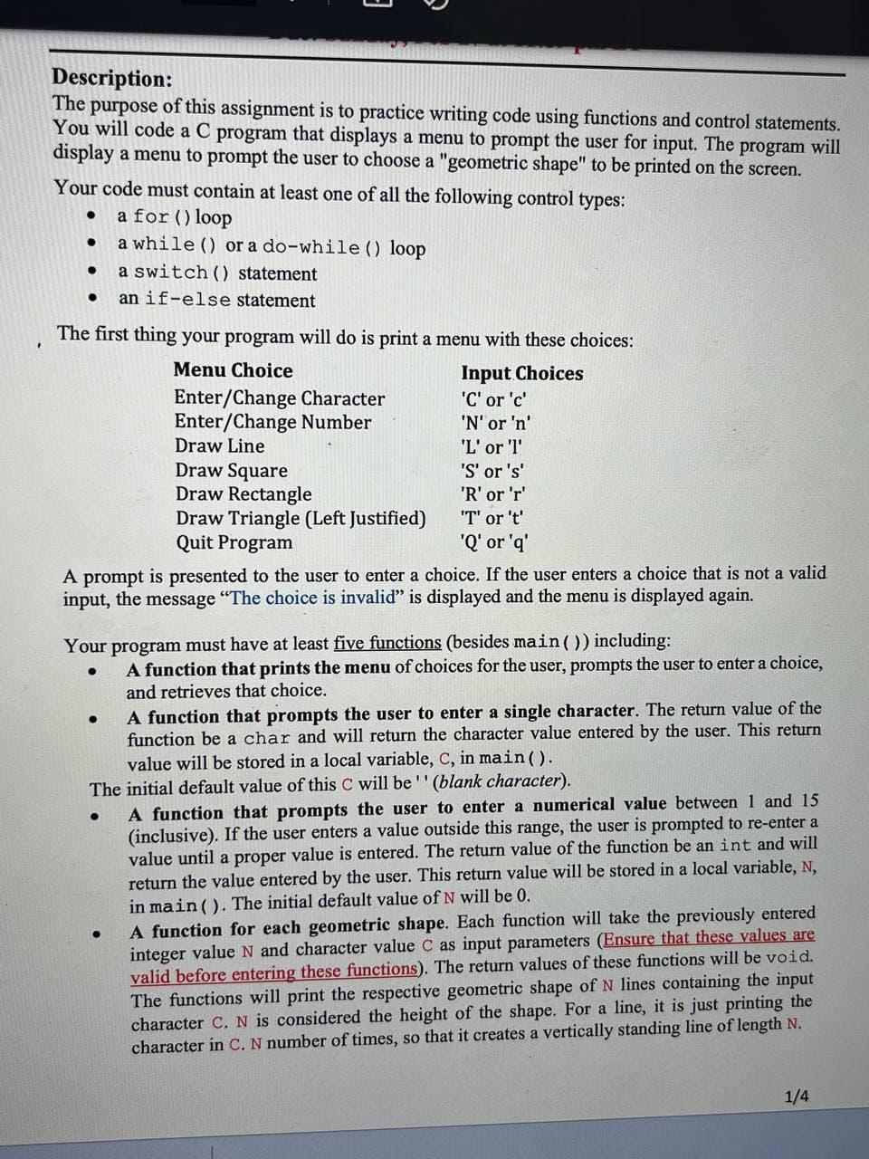 Solved Description: The purpose of this assignment is to | Chegg.com