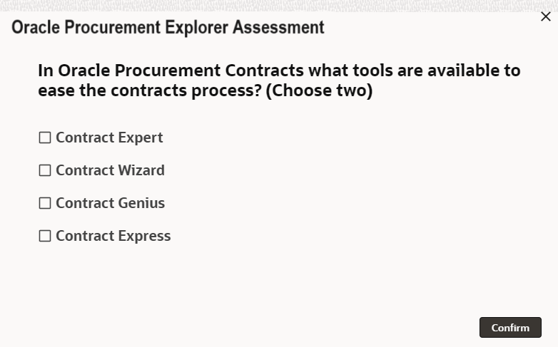 Solved Oracle Procurement Explorer AssessmentIn Oracle | Chegg.com
