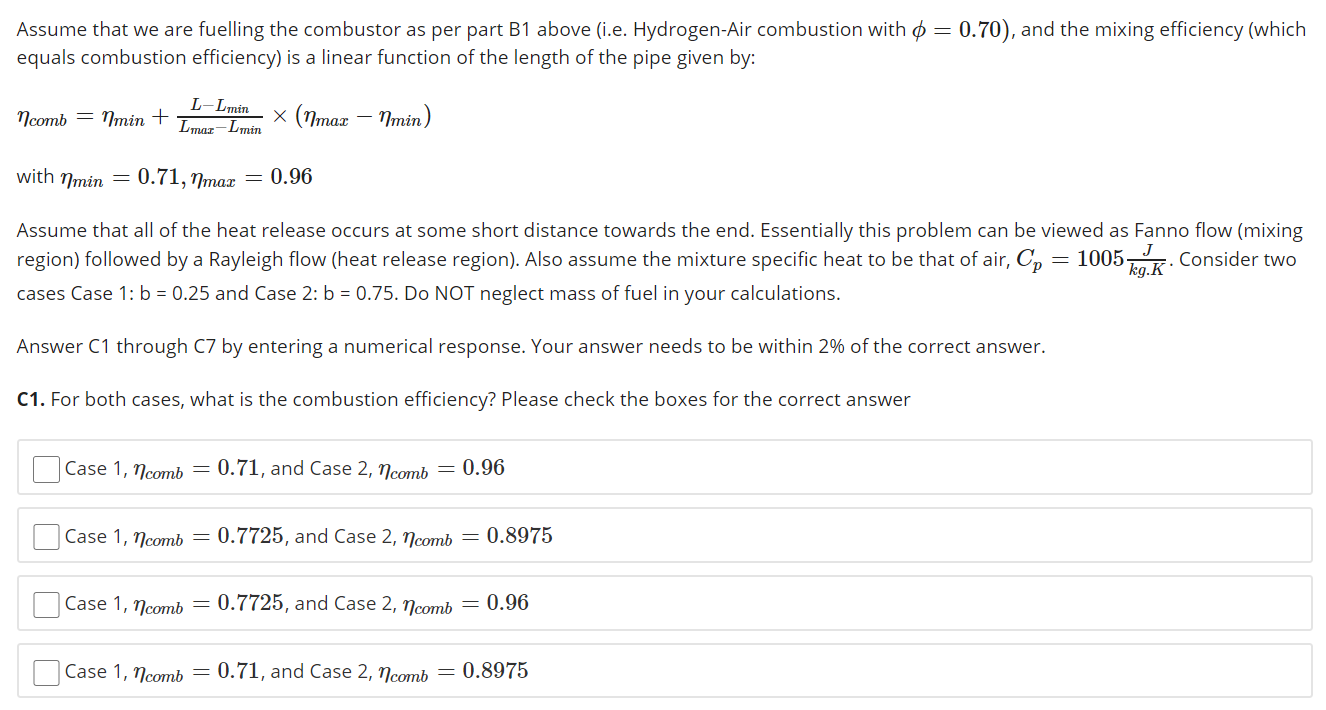 Solved Combustor Model: Fanno Flow Rayleigh Flow M Mexit | Chegg.com