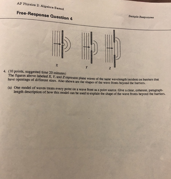 Solved AP Physics 2: Algebra-Based Sample Responses | Chegg.com