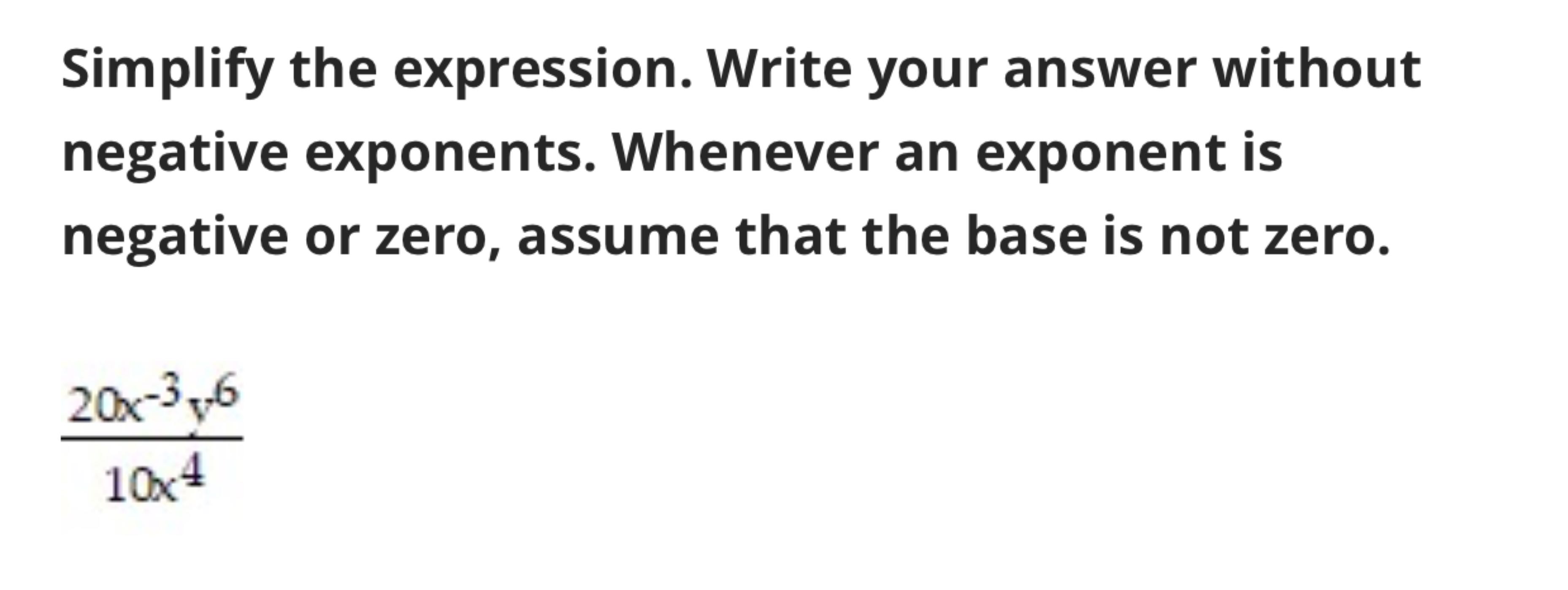 Solved Simplify the expression. Write your answer | Chegg.com