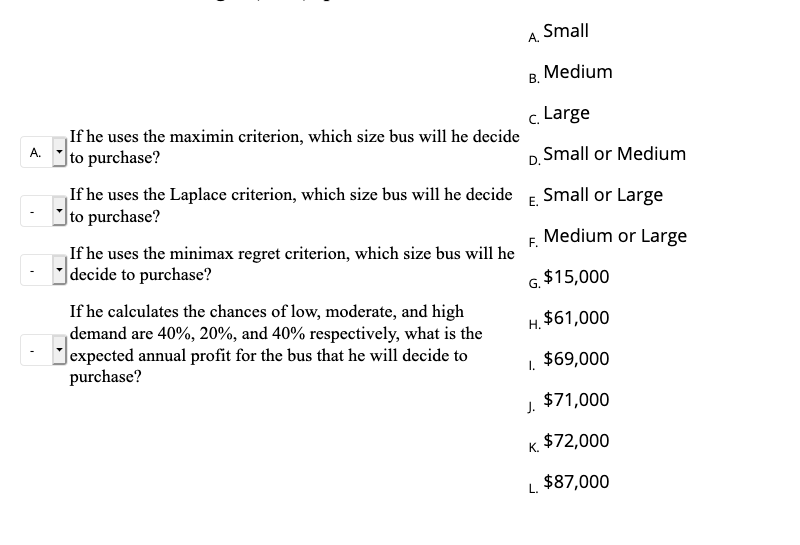 Solved The operations manager for a local bus company wants | Chegg.com