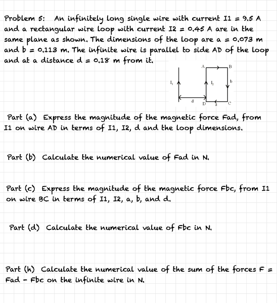 [Solved]: Problem 5: An infinitely long single wire with c