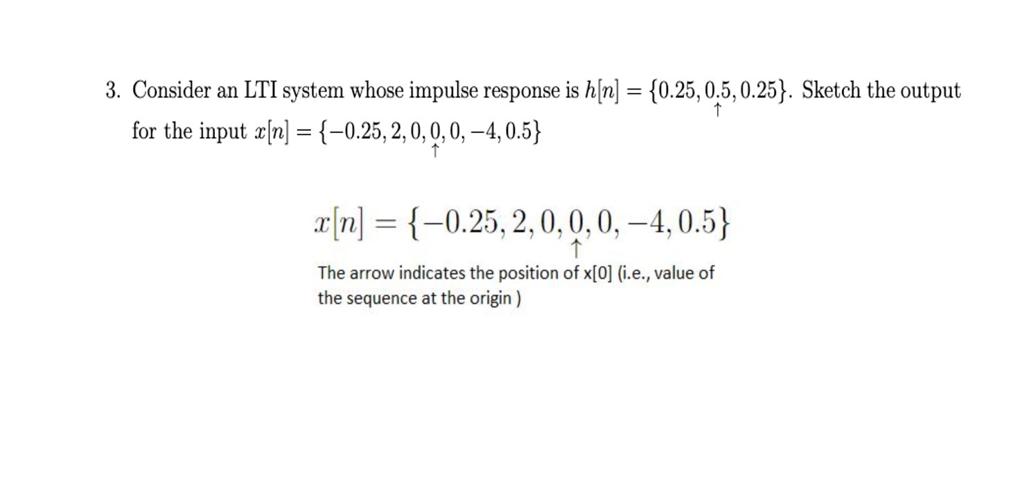 Solved 3. Consider an LTI system whose impulse response is | Chegg.com
