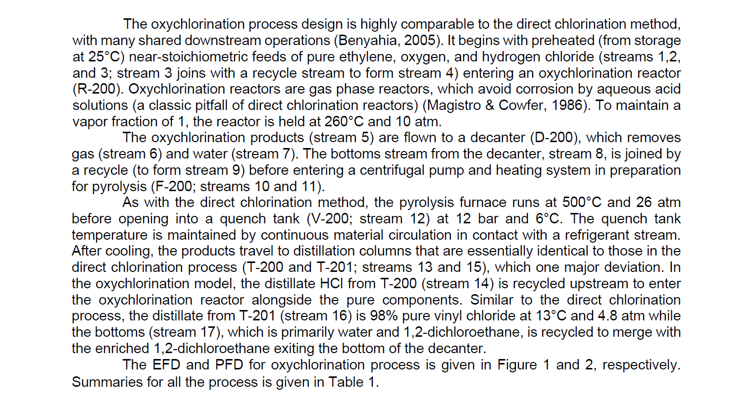 Solved The oxychlorination process design is highly | Chegg.com