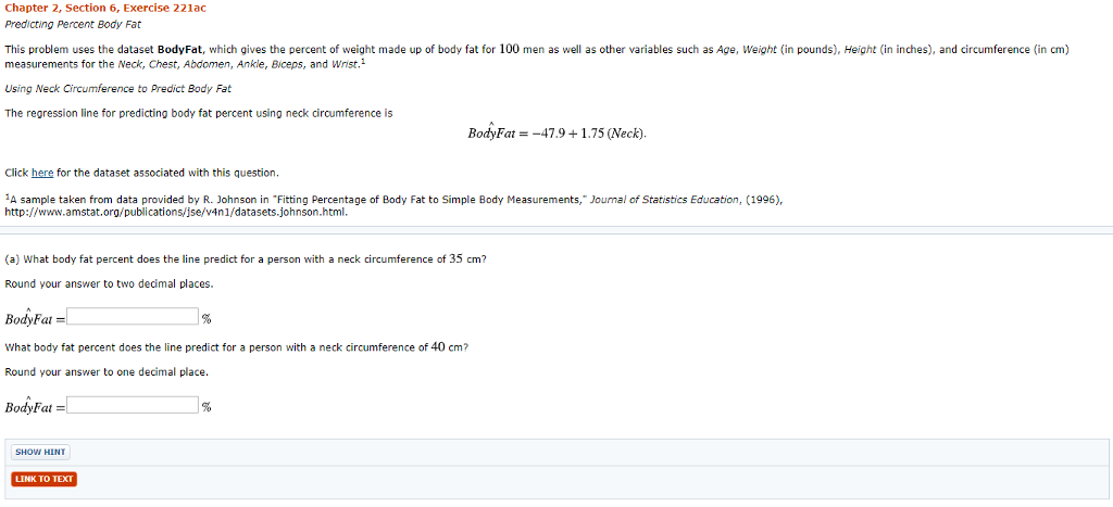 Solved Chapter 2, Section 6, Exercise 221ac Predicting | Chegg.com