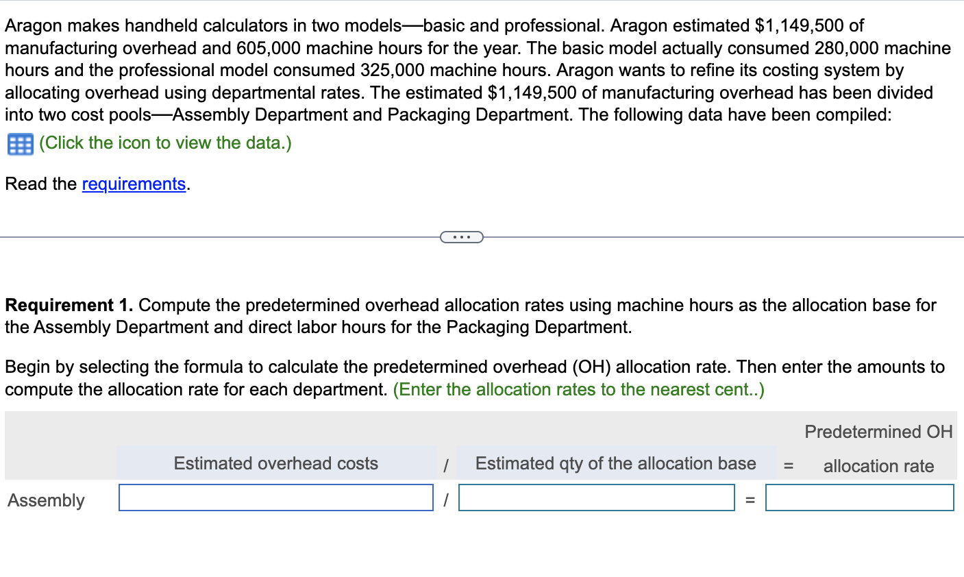 Aragon makes handheld calculators in two models-basic | Chegg.com