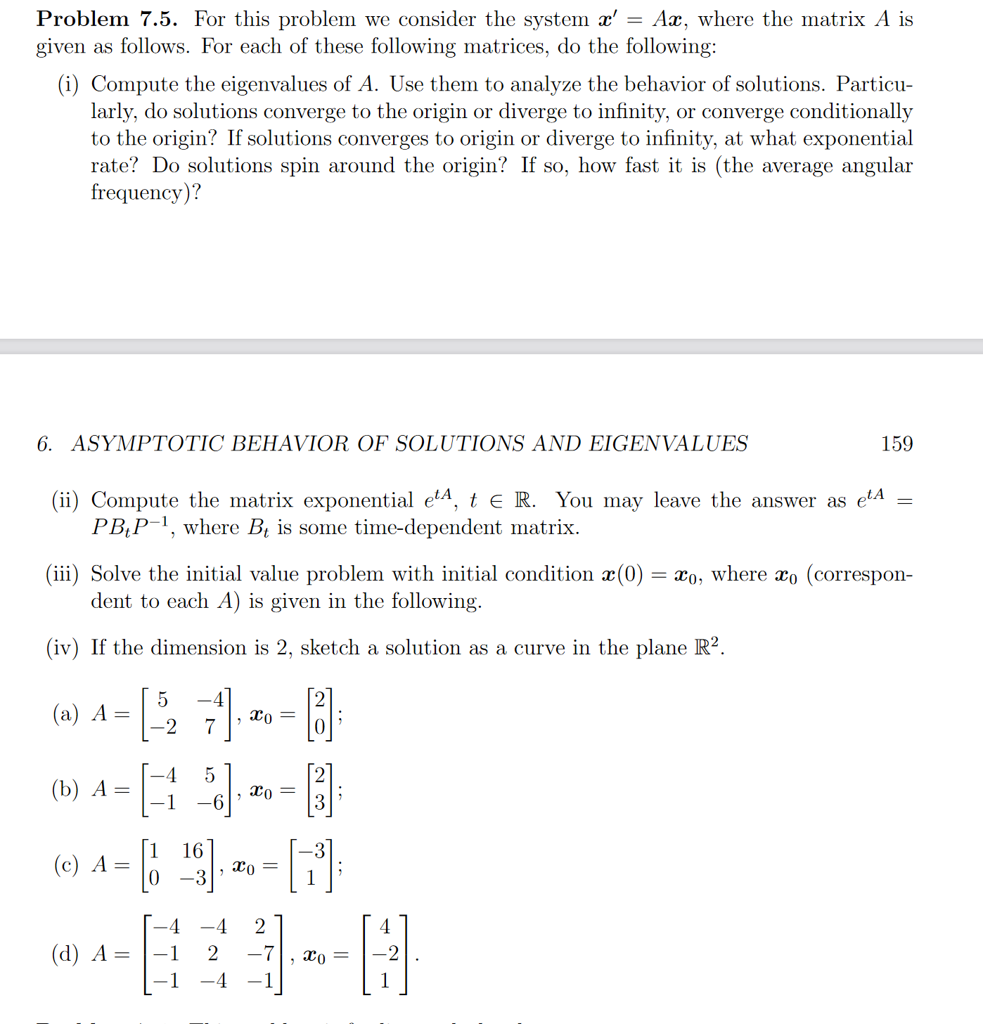 Solved = Problem 7.5. For this problem we consider the | Chegg.com