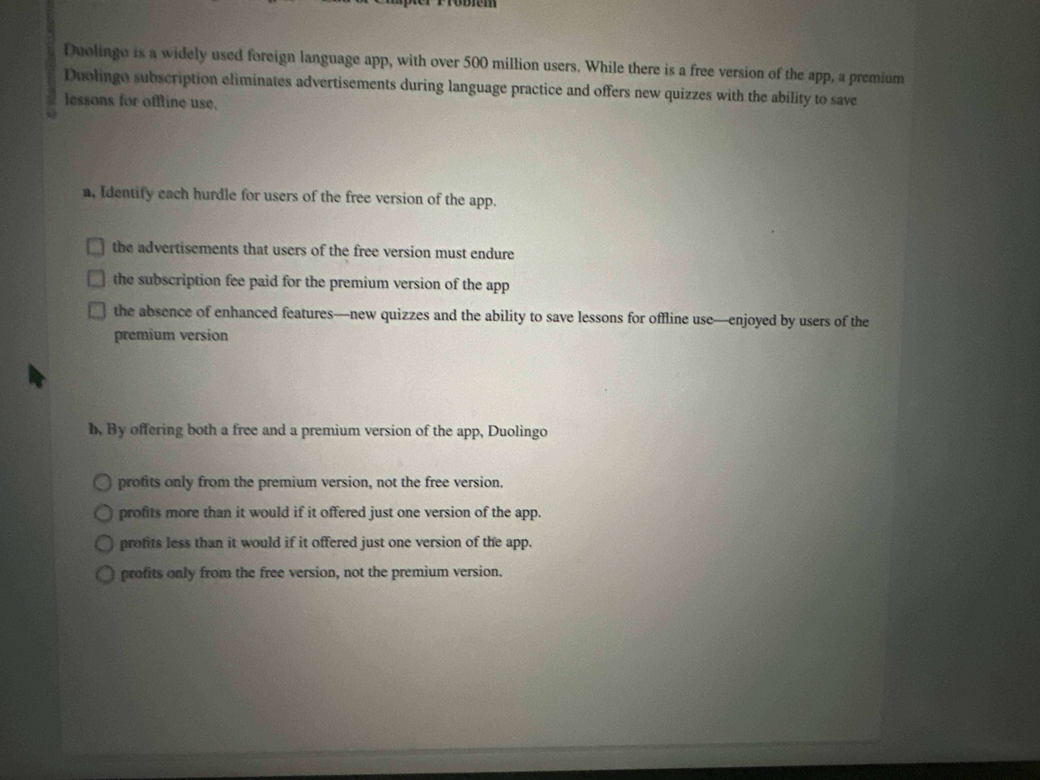 Solved Dovlingu is a widely used foreign language app, with | Chegg.com