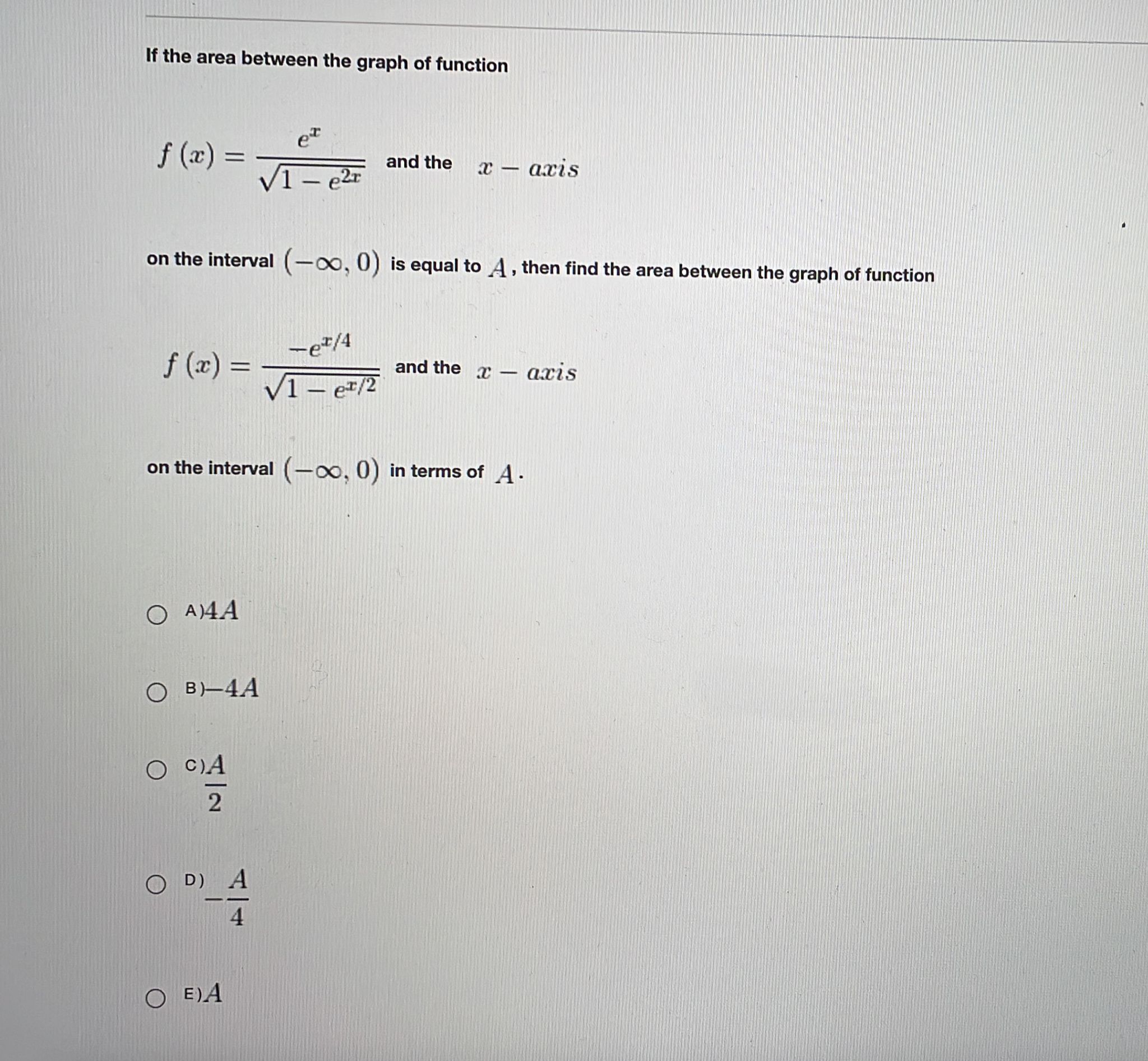 Solved If the area between the graph of function | Chegg.com