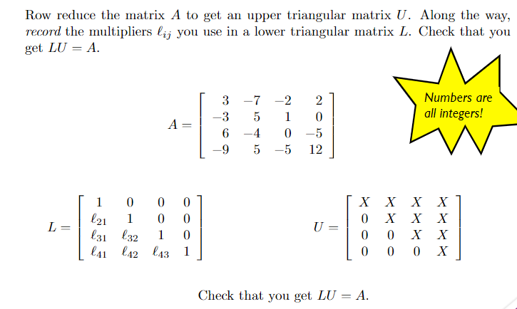 Solved Row Reduce The Matrix A To Get An Upper Triangular 3225
