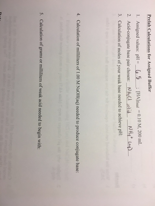 Solved Experiment 18 Buffers: Prelab Assignment lab next | Chegg.com