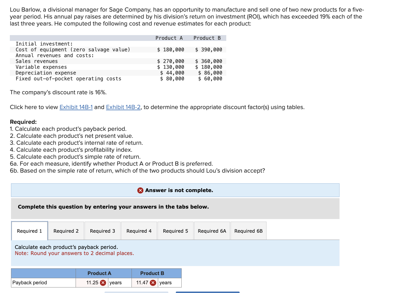 Solved Ch 14 ﻿Q2:Lou Barlow, a divisional manager for Sage | Chegg.com