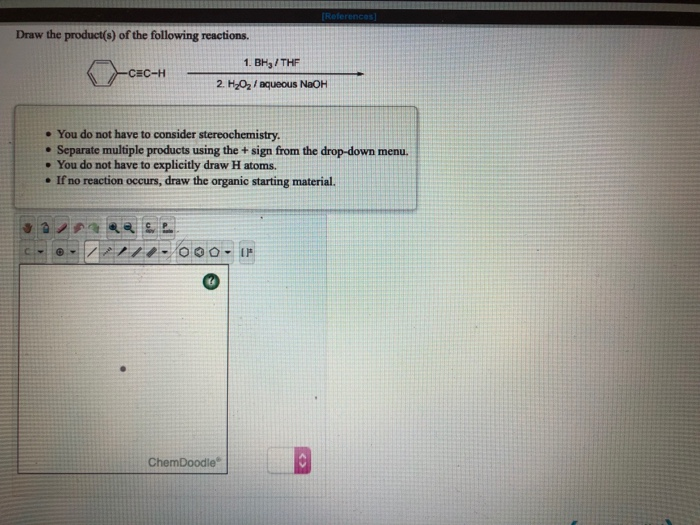 Solved Draw the product(s) of the following reactions. 1. | Chegg.com