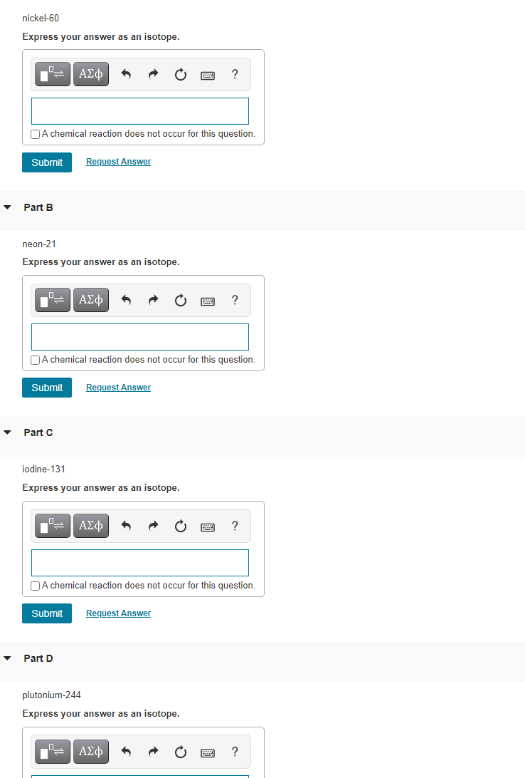 Solved nickel-60 Express your answer as an isotope. ΑΣφ ? A | Chegg.com