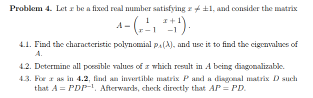 Solved Problem 4. Let u be a fixed real number satisfying r | Chegg.com