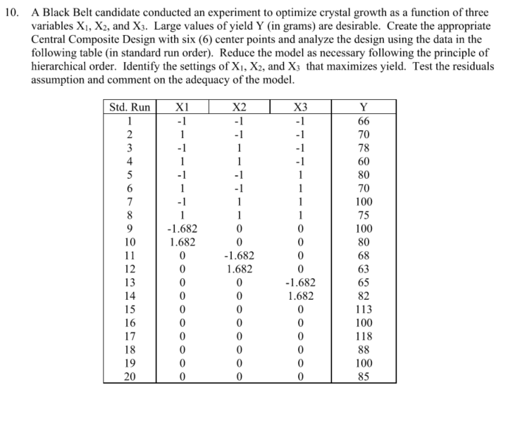 0. A Black Belt candidate conducted an experiment to | Chegg.com
