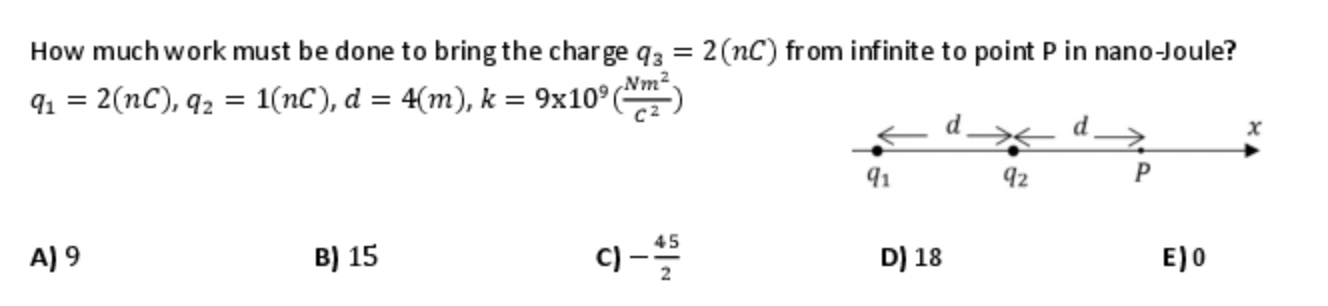Solved How much work must be done to bring the charge | Chegg.com