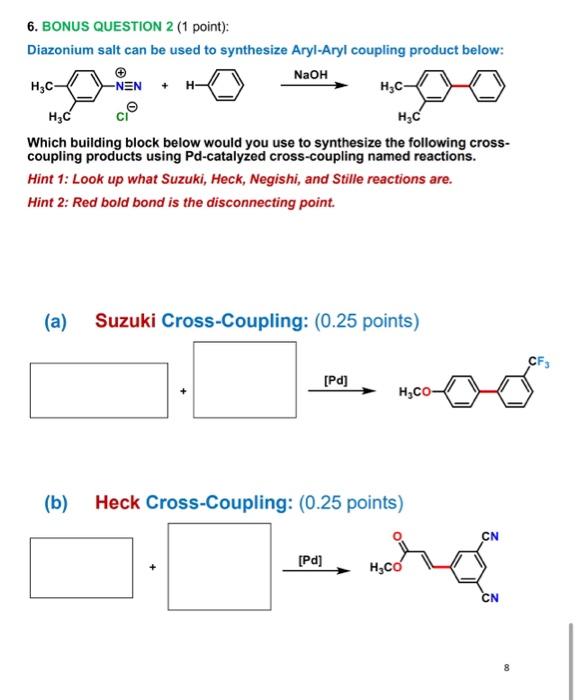 Solved Diazonium salt can be used to synthesize Aryl-Aryl | Chegg.com