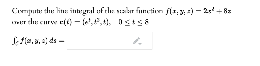 Solved Compute the line integral of the scalar function f(x, | Chegg.com
