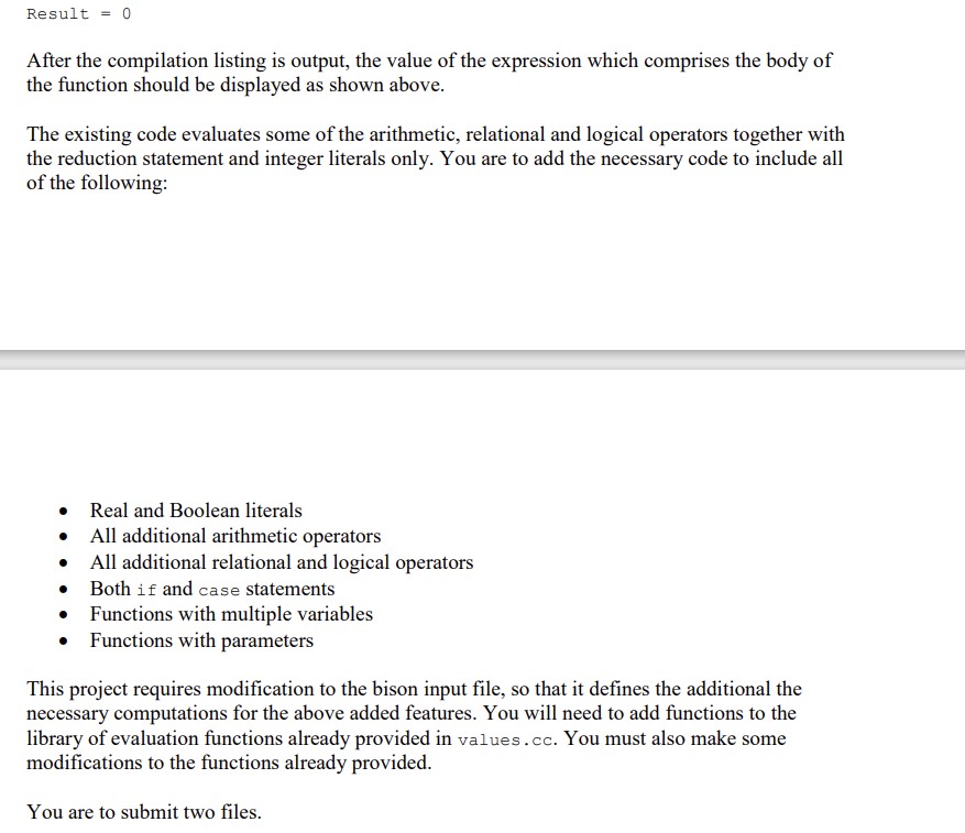 Solved CMSC 430 Project 3 The third project involves | Chegg.com