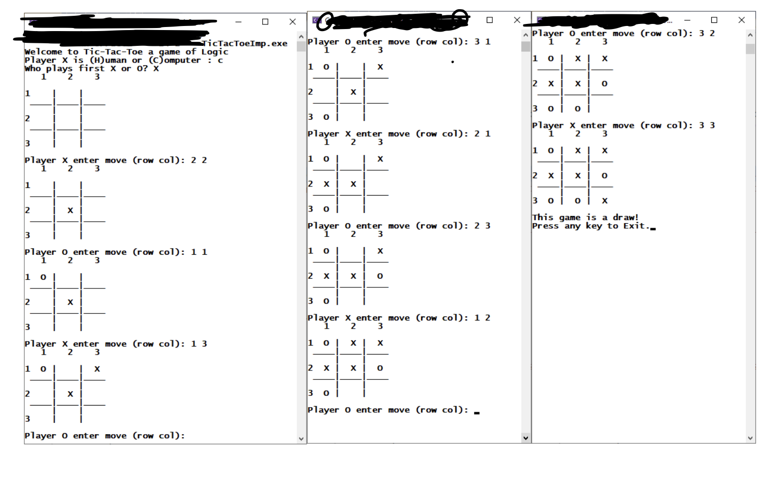 Solved a) (Tic-Tac-Toe) Write a program that allows two | Chegg.com