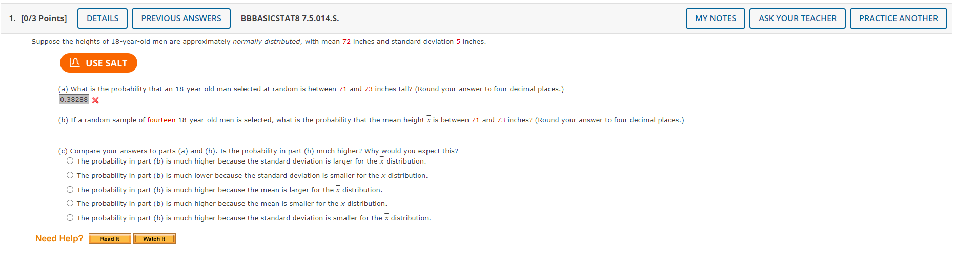 Solved 1. [0/3 Points] DETAILS PREVIOUS ANSWERS BBBASICSTAT8 | Chegg.com
