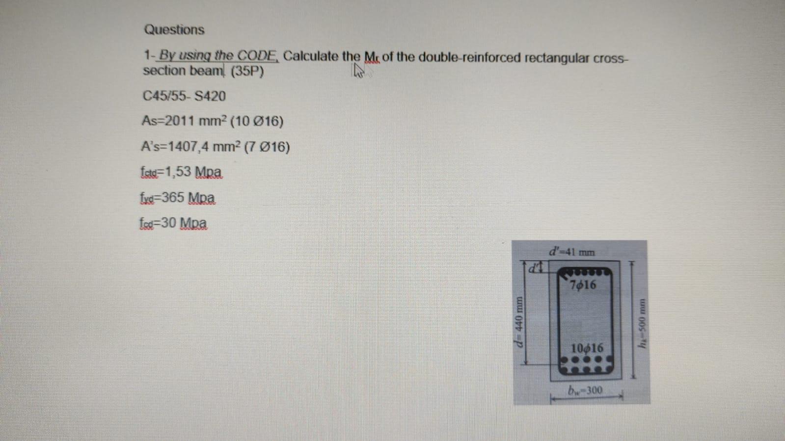 Solved Questions 1- By using the CODE, Calculate the Mc of | Chegg.com