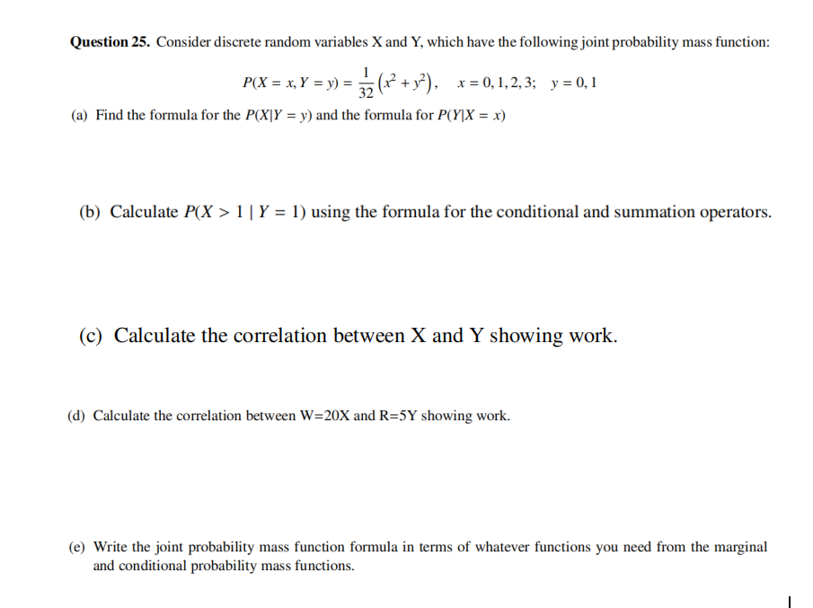 Solved Consider discrete random variables X and Y, which | Chegg.com