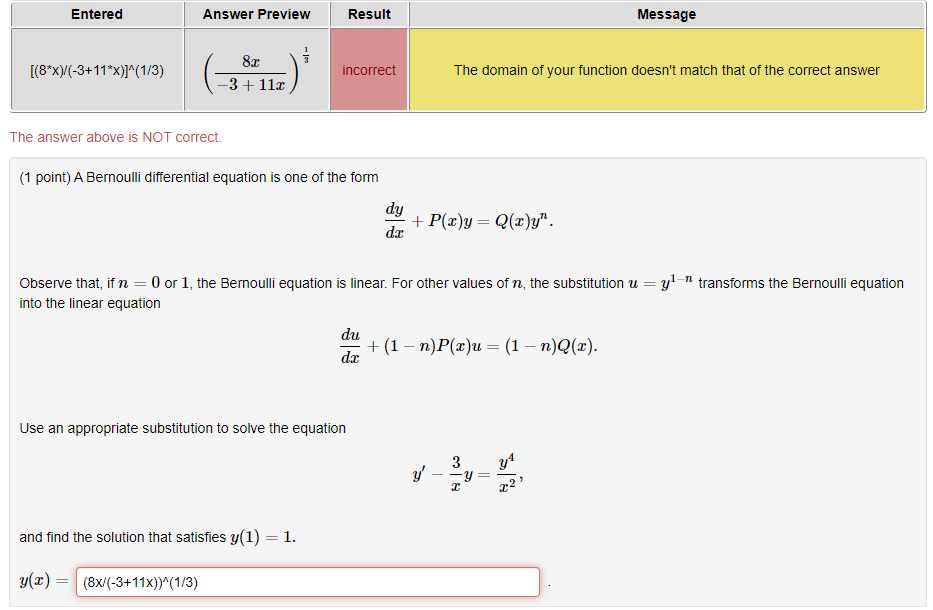 Solved i need help getting it out of a domain error. i | Chegg.com