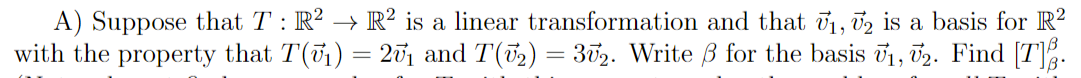 Solved B) Suppose T : V → W and U : W → Z are linear | Chegg.com