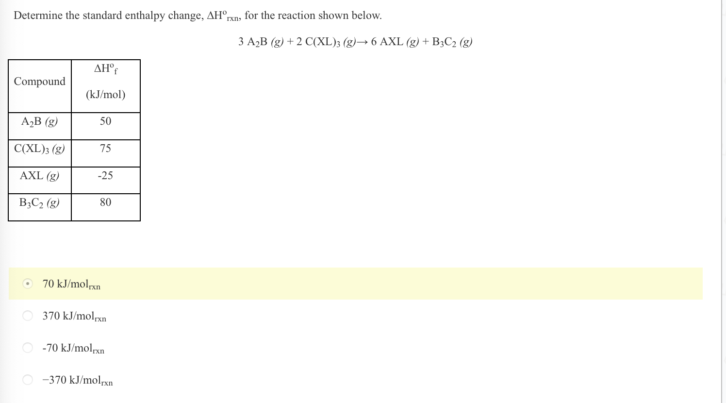 Solved Determine the standard enthalpy change, AH°, rxn, for | Chegg.com