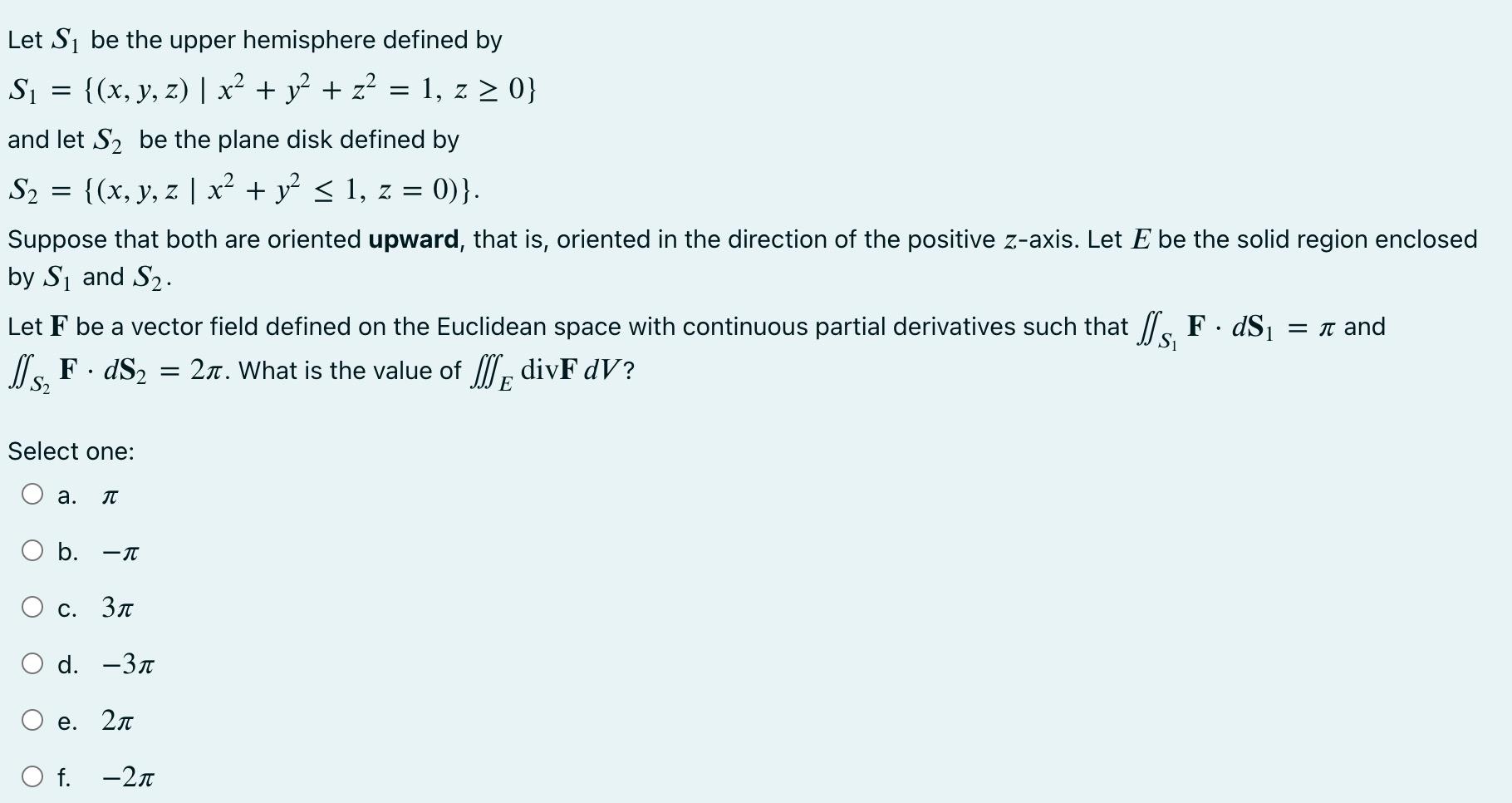 Solved = = > = Let Sy be the upper hemisphere defined by Si | Chegg.com