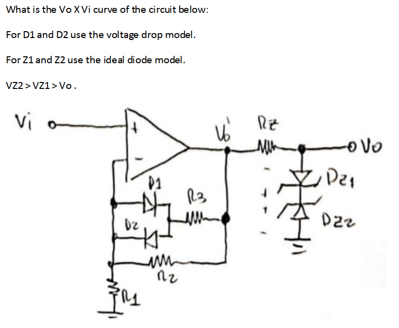 Solved What is the Vo X Vi curve of the circuit below: For | Chegg.com