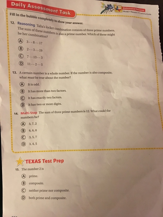 Solved Reasoning Talia's locker combination consists of | Chegg.com